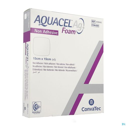 Aquacel Ag Foam Non Adhesive 15 x 15 cm | 5 stuks | PharmaMarket