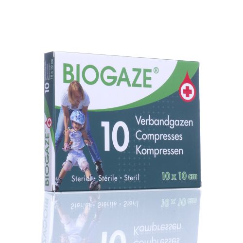 Biogaze Steriele Verbandgazen 10 x 10 cm | 10 stuks | PharmaMarket